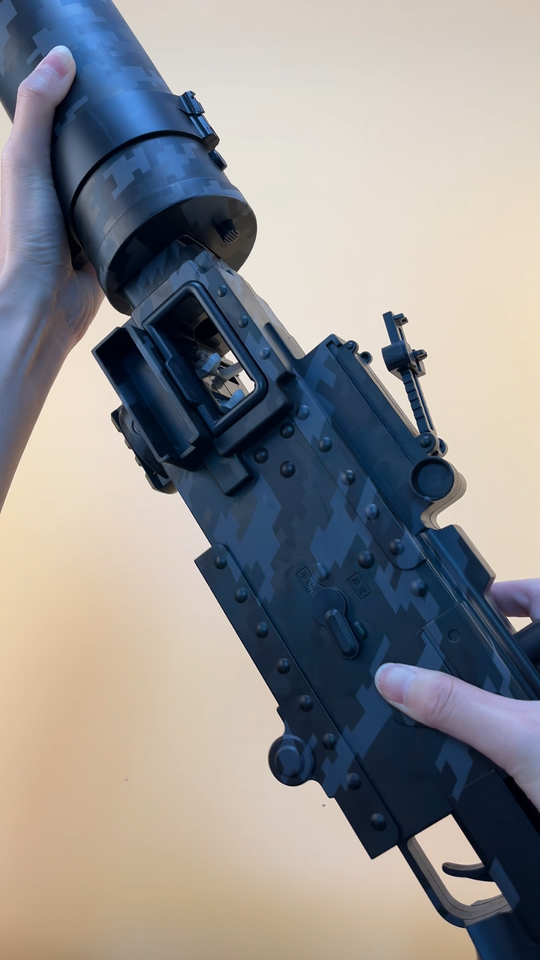 Electric Machine Gun Soft Bullet Blaster with Light and Smoke Effect ...