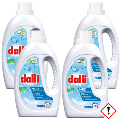 Dalli Med Flüssigwaschmittel 20 Waschladungen 1100ml 4er Pack | eBay.de