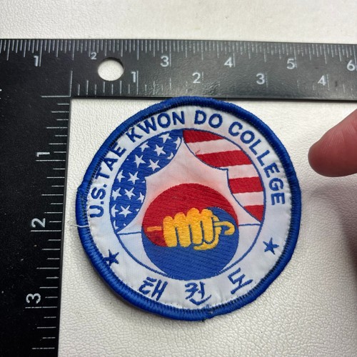 As-Is-Color-Bleed U.S. TAE KWON DO COLLEGE Fist Patch ~ Martial Arts Theme 55a4 | eBay