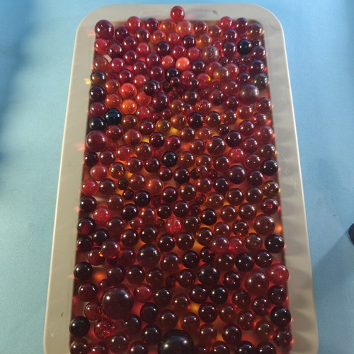 Huge Lot Marble Uv Cadmium Ruby Ghost Red Orange Peewee Shooter + | eBay