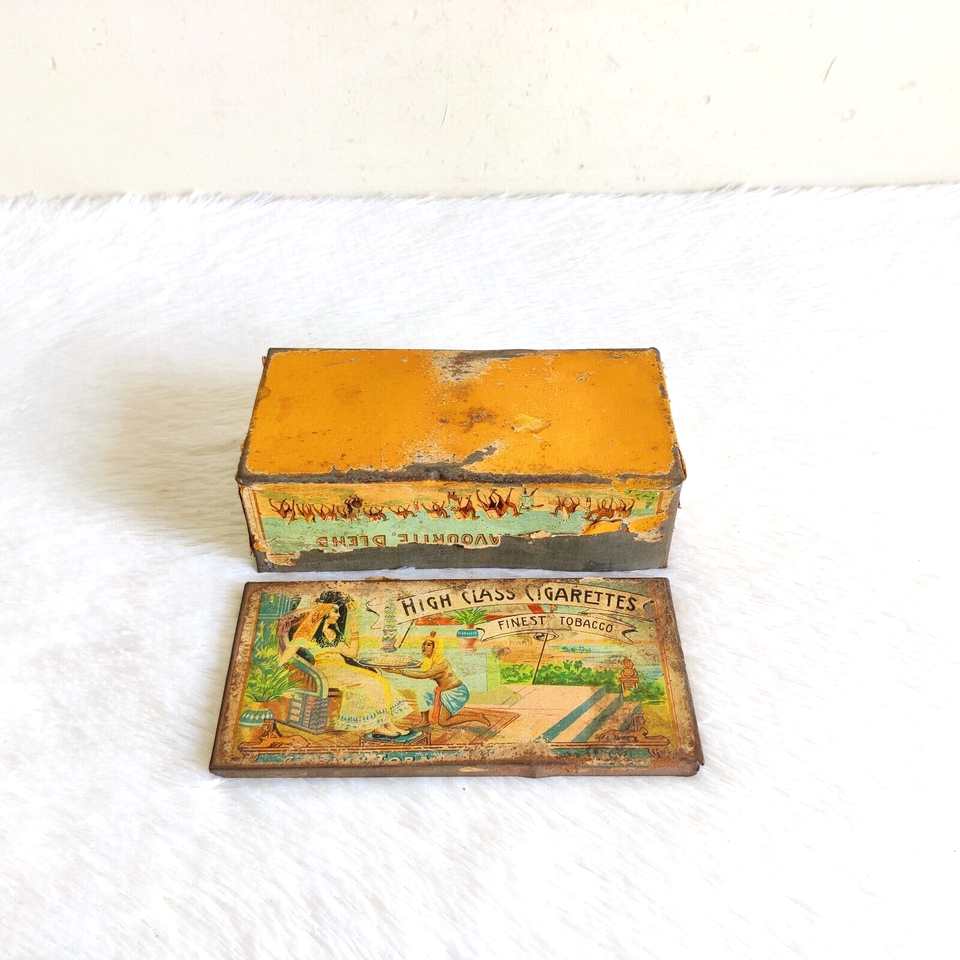 1920s Vintage High Class Cigarette Advertising Tin Box Egyptian ...