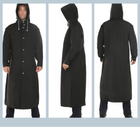 Men Hooded Long Raincoat Trench Jacket Hiking Waterproof Rain Casual ...