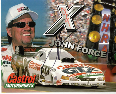John Force Castrol Motorsports Racing Race Car Driver Autographed Photo ...