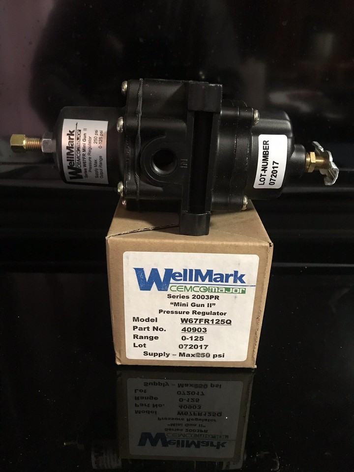 Wellmark Cemco-Major Series 2003PR Mini Gun II Pressure Regulator 0-125 ...