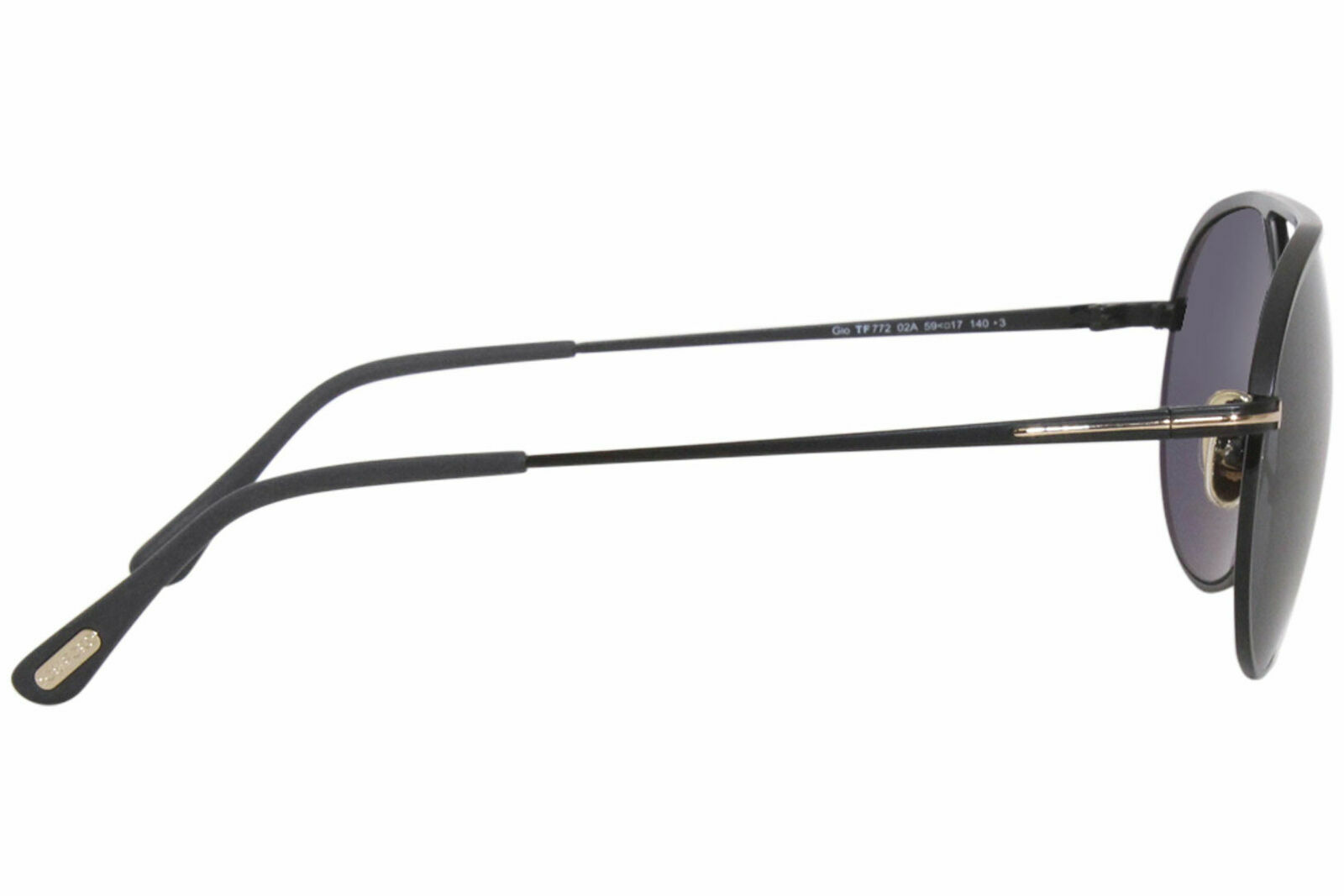 Tom Ford FT 0772 Gio 02a Shiny Black/smoke Metal Men's Sunglasses for ...