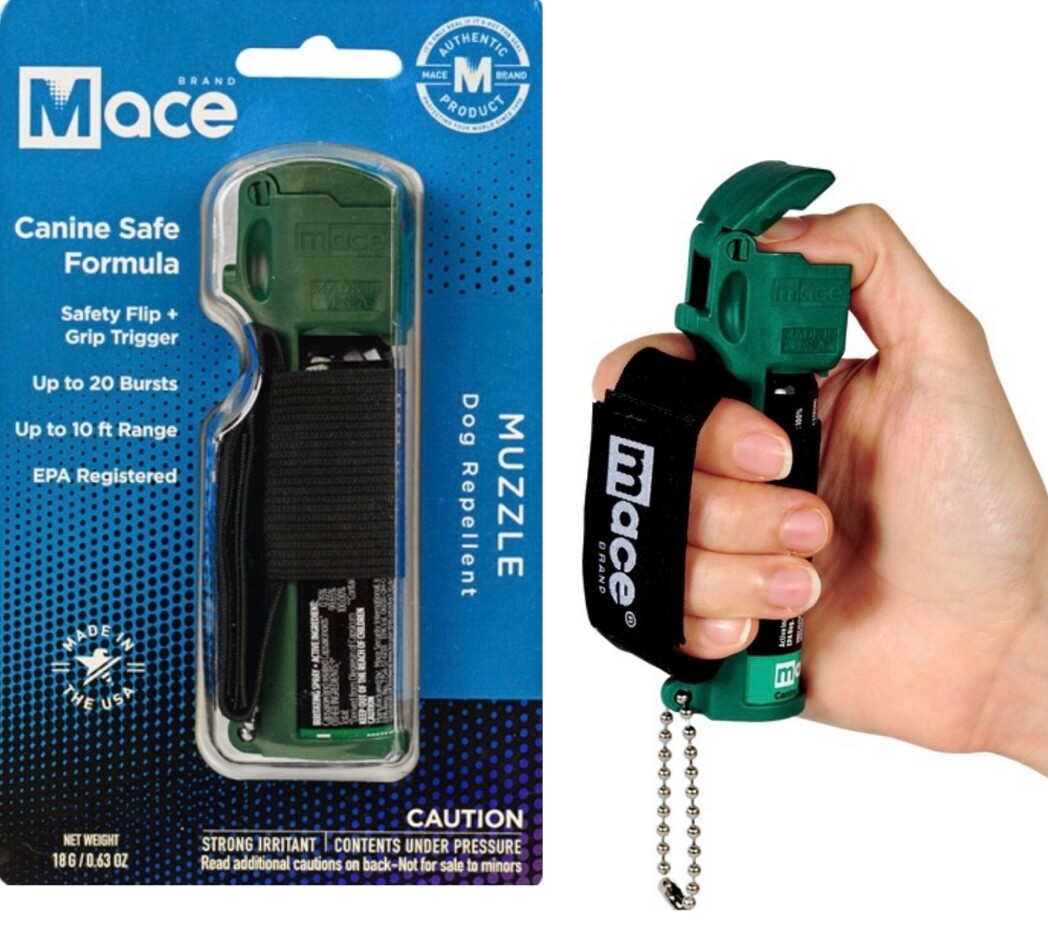 MACE Muzzle K9 Canine Dog Attack Deterrent Walker Jogger Defense Spray ...