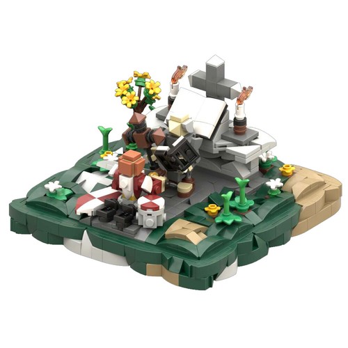Stone Altar and Knight Miniature Scene Building Toys Set 654 Pieces MOC ...