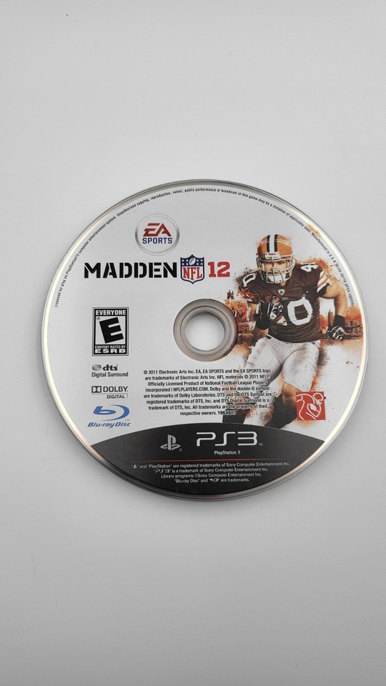 Madden NFL 12 (Sony PlayStation 3, PS3) DISC ONLY NO TRACKING ...