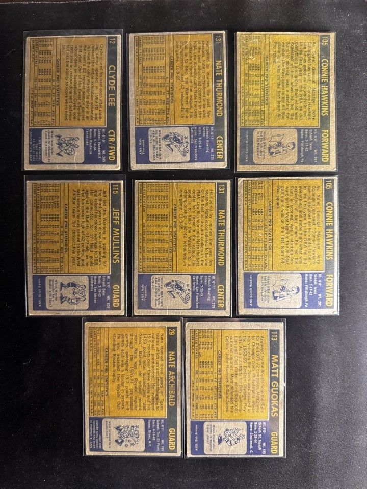 1971-72 Topps Basketball Lot of 8. Nate Archibald RC, Connie Hawkins. ABA | eBay