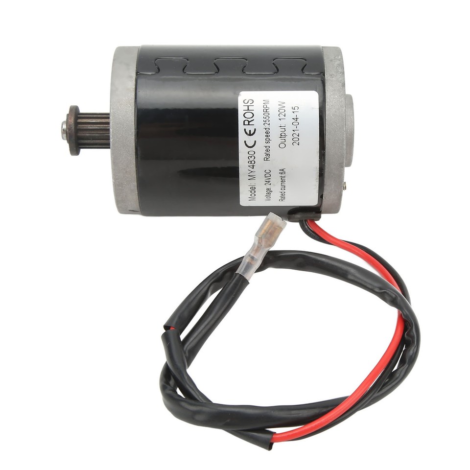 Brushed DC Motor 24V 120W 6A 2550RPM Motor For Electric Bike Motorbike ...