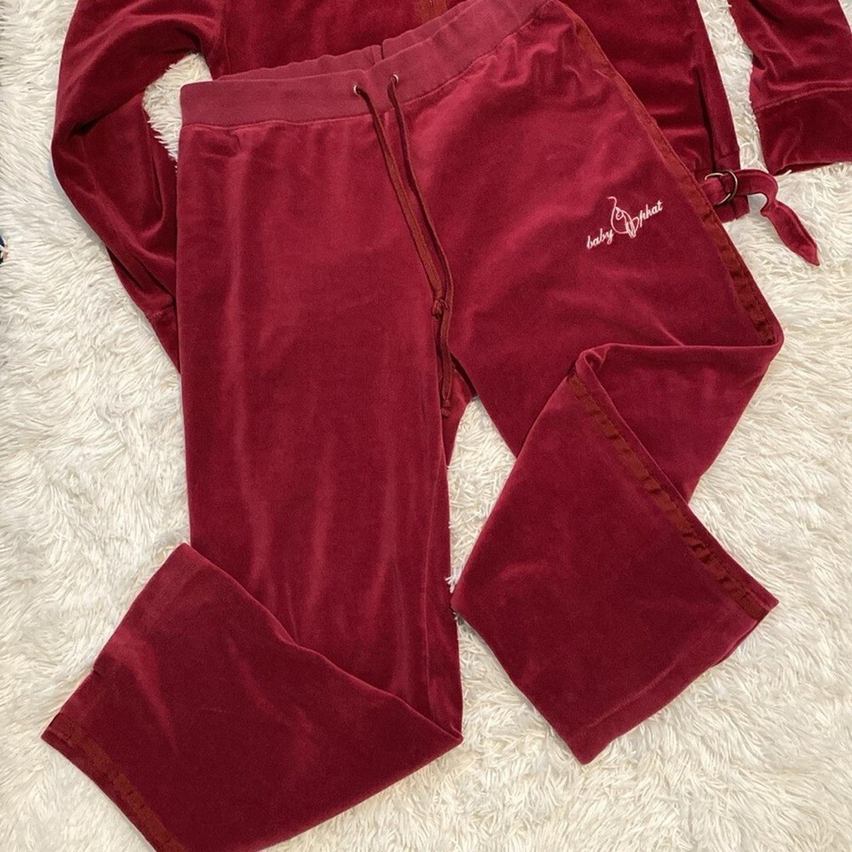 Baby Phat vintage Y2K maroon velour set | eBay