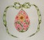 Vintage Floral Pinks & Daisy Egg Hand Painted Needlepoint Canvas Dennis ...