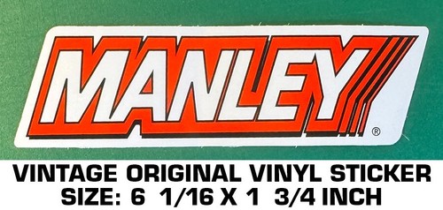 MANLEY - VINTAGE ORIGINAL VINYL DECAL STICKER - ENGINE PERFORMANCE ...