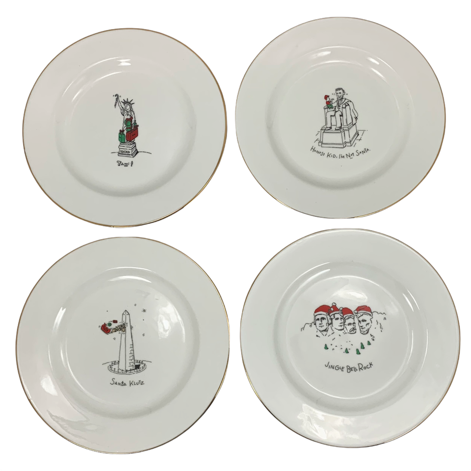 Merry Masterpieces Christmas Dessert Plates 4 pc American Collection ...