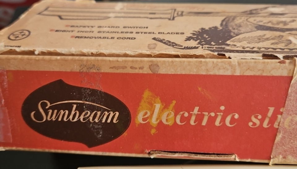 Vintage SUNBEAM Electric Slicing Knife Original Packaging EK-100 | eBay