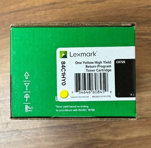 New OEM Genuine High Capacity Lexmark CS720 CS725 CX725 84C1HY0 YELLOW ...