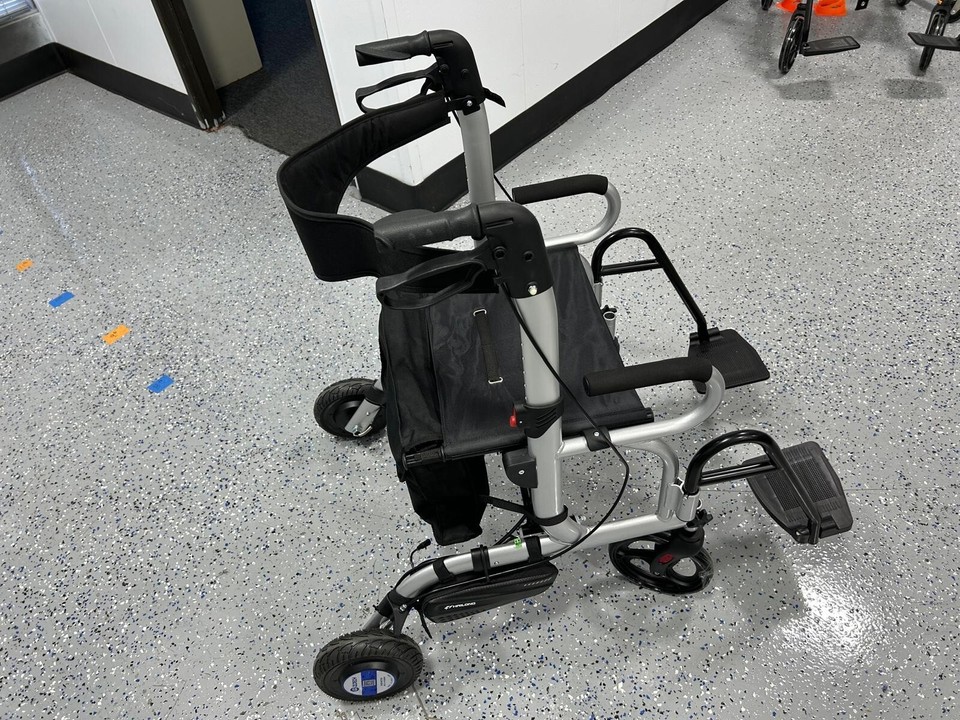 Rollator Wheelchair Combo, Battery Powered Remote Control Foldable ...