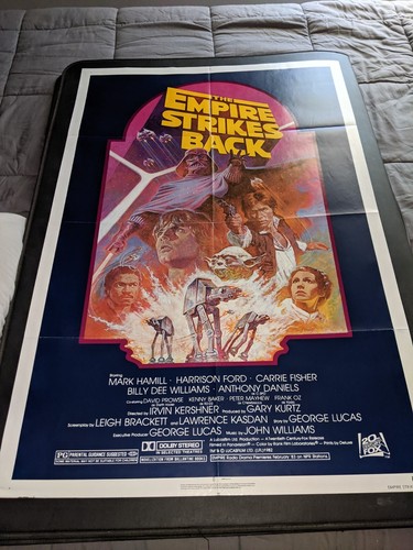 EMPIRE STRIKES BACK ORIGINAL 27x41 FOLDED MOVIE POSTER STAR WARS 1982 ...