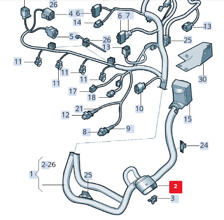 NEW AUDI A1 SPORTBACK GB 14 PIN CONNECTOR PLUG HOUSING 5Q0973837 ...