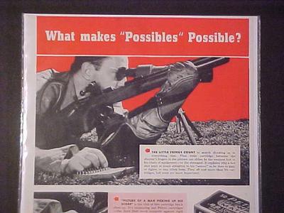 OLD VINTAGE ~REMINGTON POLICE RIFLE GUN BULLETS PRINT AD~ ANTIQUE ORIG ...