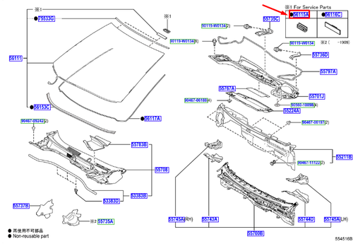 TOYOTA C-HR MK1 Windshield Glass Stopper 5611530100 NEW GENUINE | eBay