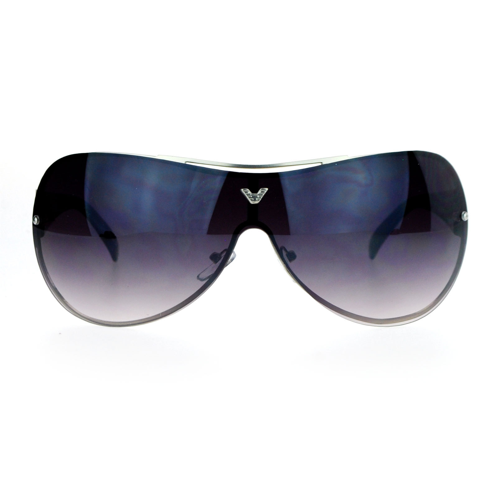 Designer Fashion Oversize Shield Rimless Warp Sunglasses | eBay