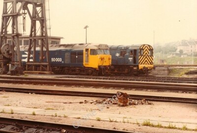 Photo 6x4 Laira TMD 1984 A Class 50, No 50003, and a shunting ...
