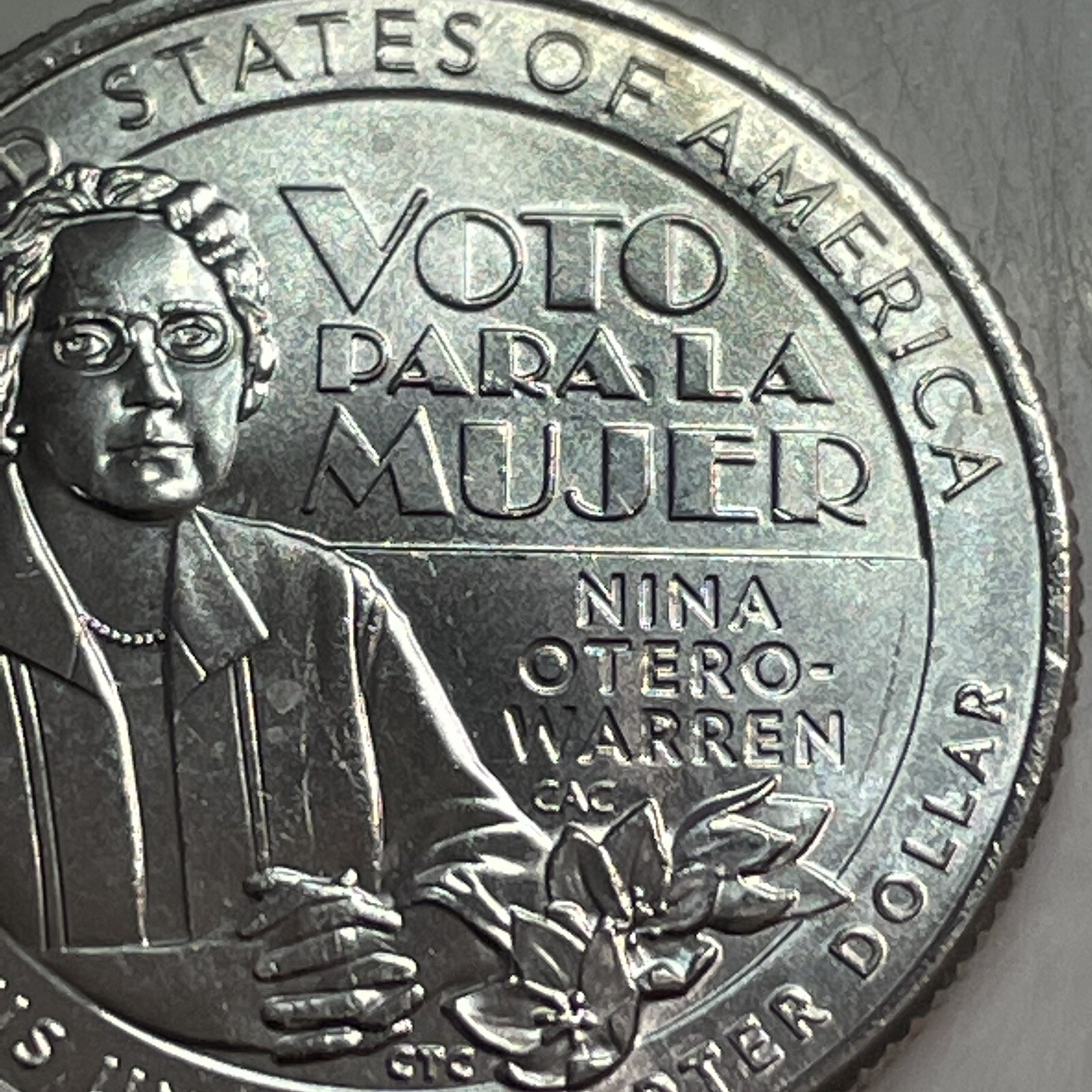 2022 P Nina Otero-Warren Quarter Early Stage Die Break Error Coin ...