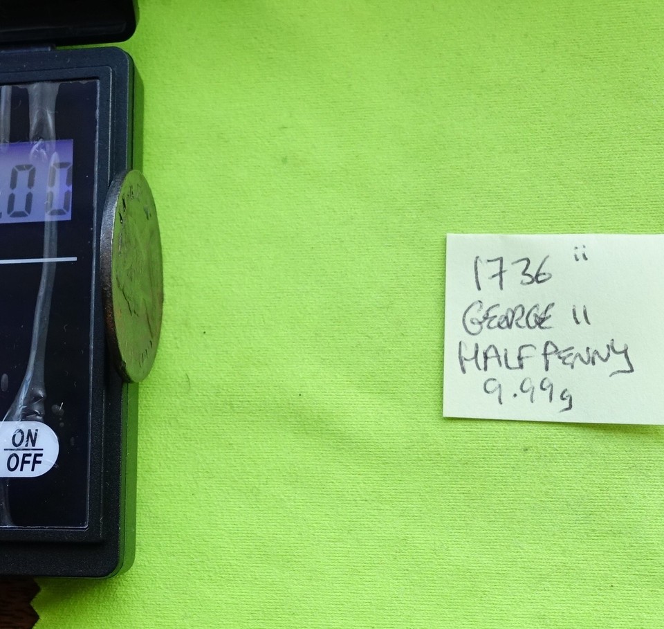 1736 HALF PENNY coin George II (1727 - 1760) 9.99g Coin (ii) | eBay