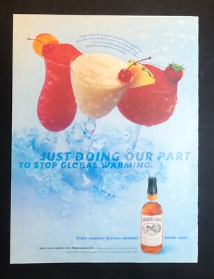 vintage 2000s Print Ad SOUTHERN COMFORT Barware Bar drinks mancave ...
