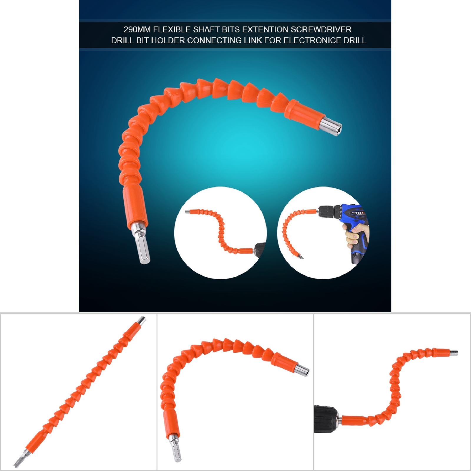 Flexible Shaft Bit 1/4 Hex Shank Extention Screwdriver Bit Holder ...