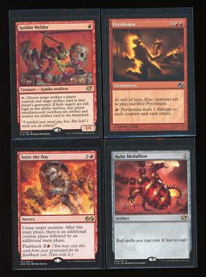 MTG Goblin Welder PYROHEMIA Seize the Day RUBY MEDALLION Red Staples ...