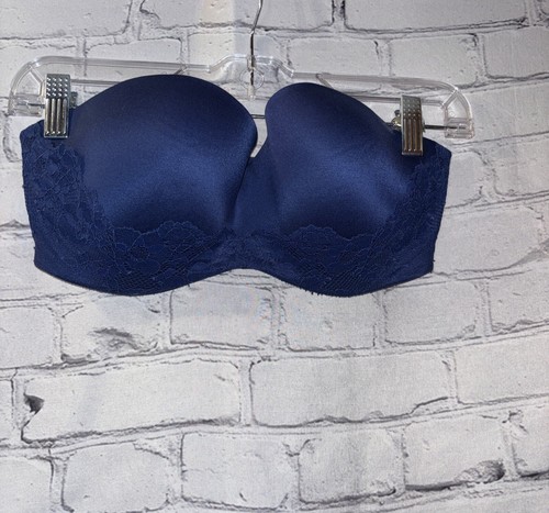 Victorias Secret 32DDD Body Victoria Strapless Soft Navy Bandeau Bra | eBay