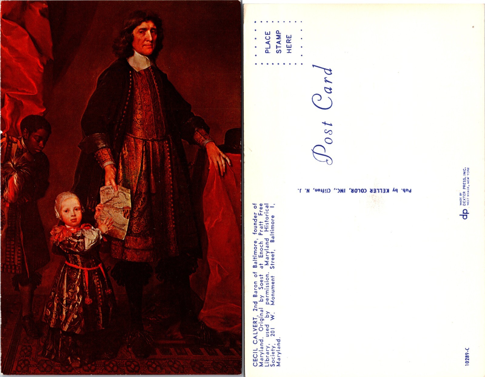 Cecil Calvert by Van Dyck Maryland Historical Society Postcard | eBay