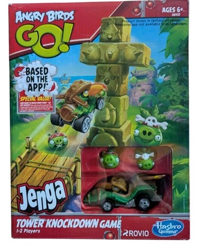 Angry Birds Go Jenga Tower Knockdown Game Rovio Hasbro | eBay