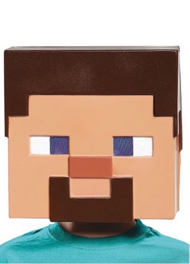 Minecraft Steve Halloween Face Mask With Strap Mojang 2024 | eBay