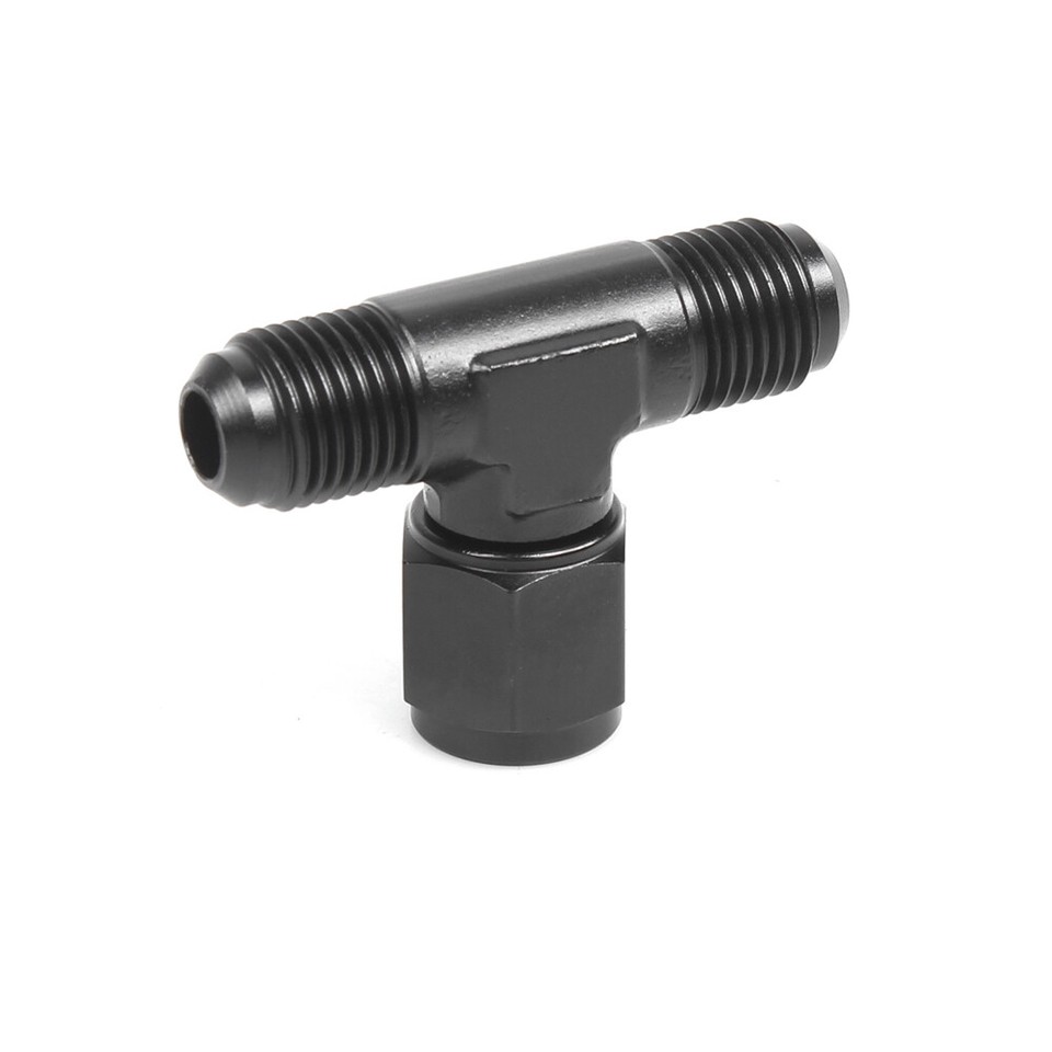 Black 3-Way Tee T-Piece Fitting Adapter AN4 AN6 AN8 AN10 AN12 Female to ...