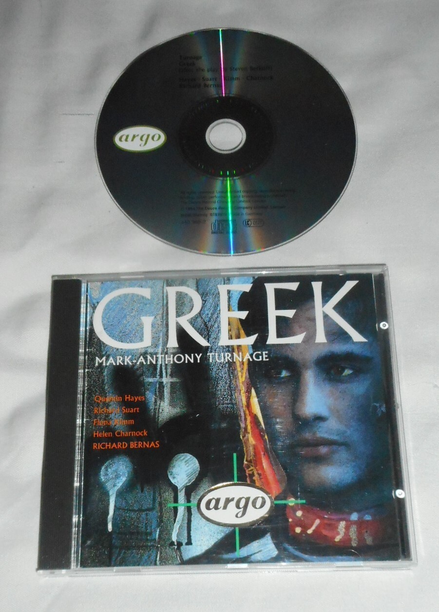 MARK-ANTHONY TURNAGE: Greek CD 1994 Argo RICHARD BERNAS | eBay