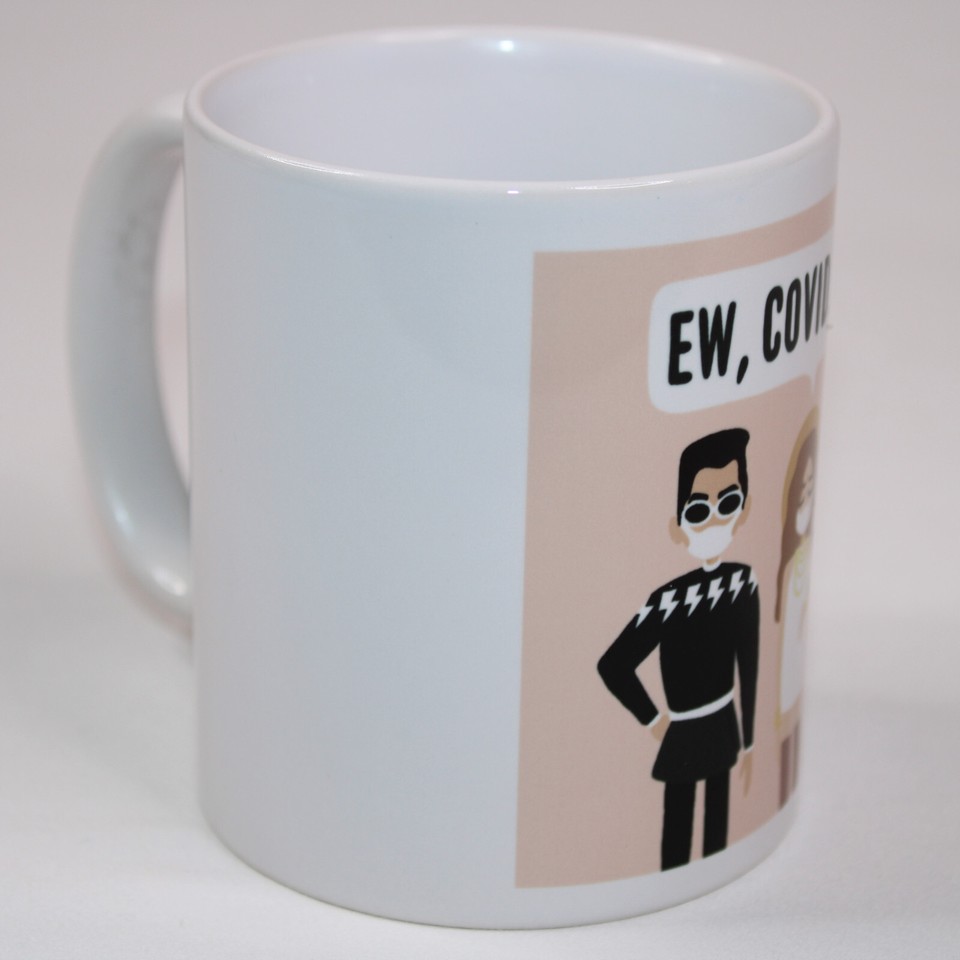 Coffee Mug Eww Covid Tea Cup Orca Coatings White Brown Black In Color ...
