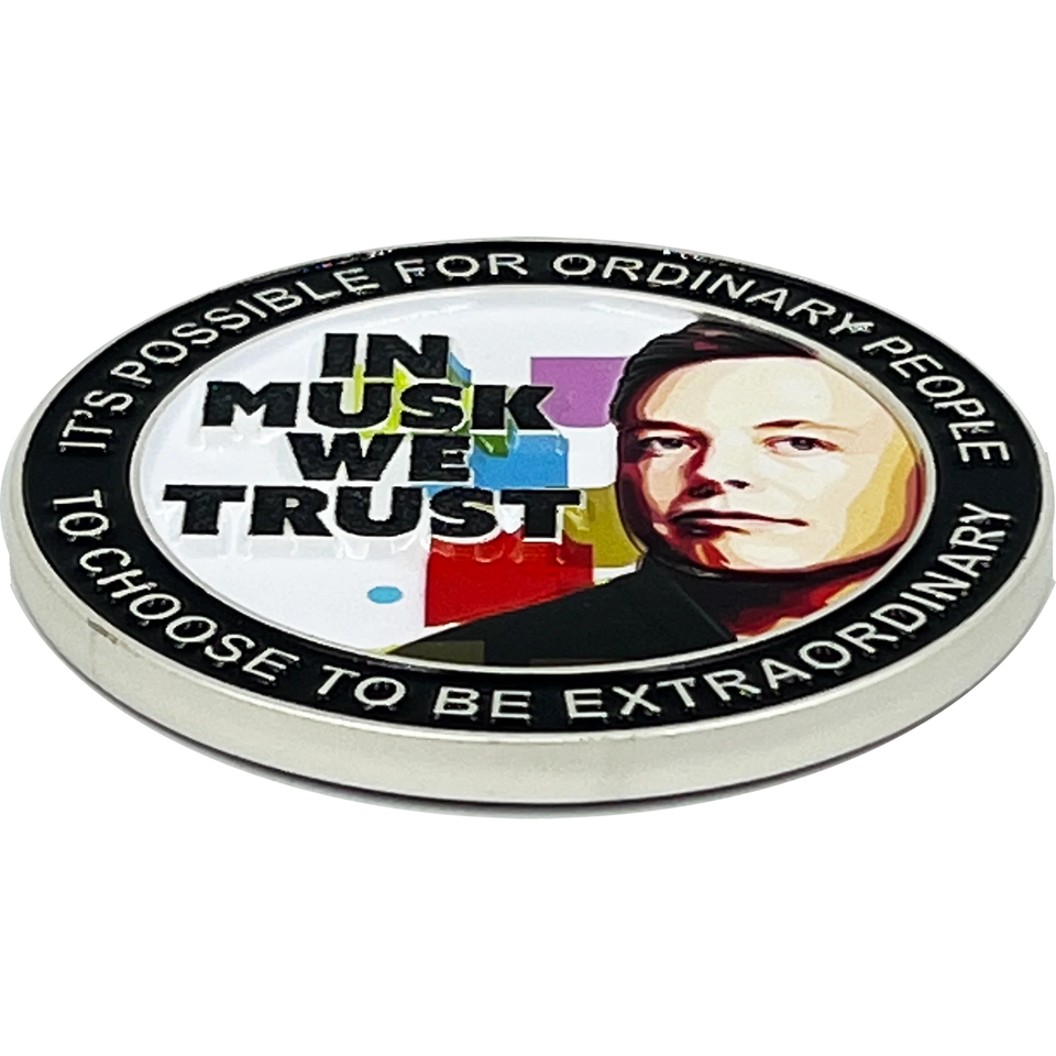 CL5-014 SpaceX Elon Musk Motivational Quote Gift Twitter Challenge Coin ...