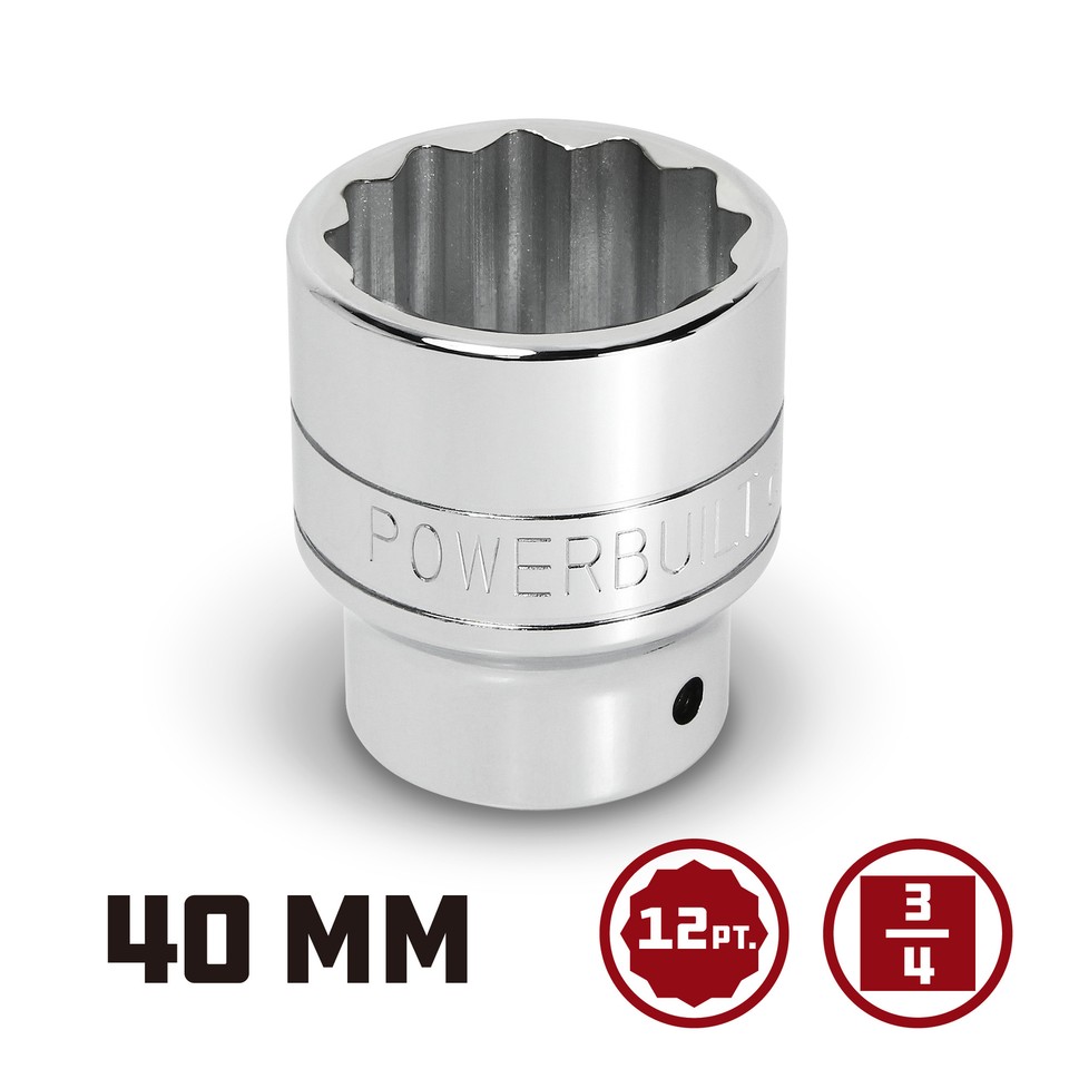 Powerbuilt 3/4 Inch Drive x 40 MM 12 Point Shallow Socket - 943243 | eBay