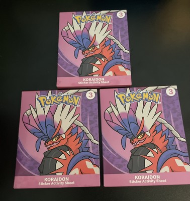 Pokémon Lot-McDonald’s Koraidon sticker activity sheet 3 (lot of 3, new ...