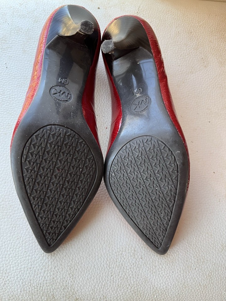 Michael Kors Metallic Red Pumps Great For Holiday Parties Size 6m | eBay