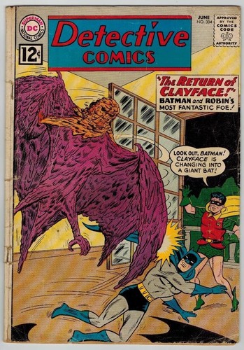 1962 BATMAN DETECTIVE COMICS 304 311 312+ DC COMIC LOT CLAYFACE 1st ...