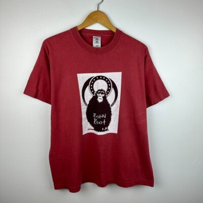 Vintage 90s Rusted Root Rock Band Music Monkey Logo Faded Red Shirt Size XL | eBay