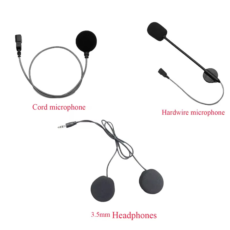 For Cardo PACKTALK BOLD Headphone horn Soft wire microphone Hard wire ...