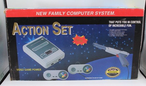 VINTAGE VIDEO CONSOLE FAMILY GAME ACTION SET NES CLONE FAMICOM NEW IN ...