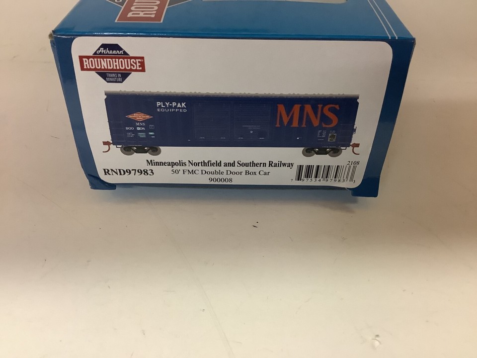 Roundhouse #97983 HO scale “MNS" 50' double door box car Rd.#900008 | eBay