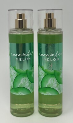 2 NEW BATH & BODY WORKS CUCUMBER MELON FINE FRAGRANCE MIST BODY SPRAY 8 ...