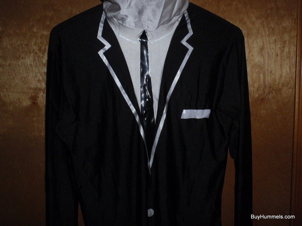 Slender Man Costume Adult Halloween 2ND SKIN BODY SUIT MORPHSUIT ...